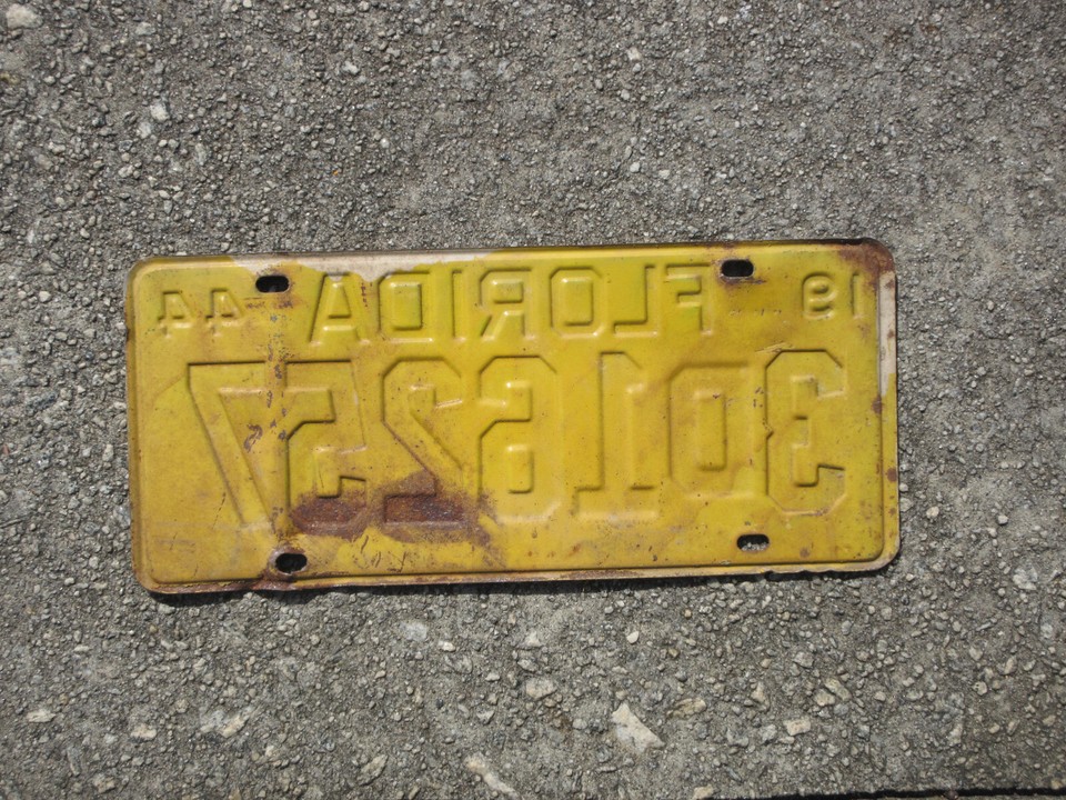 1944 Florida License Plate Chevy Chevrolet Ford Hillsborough County FL ...
