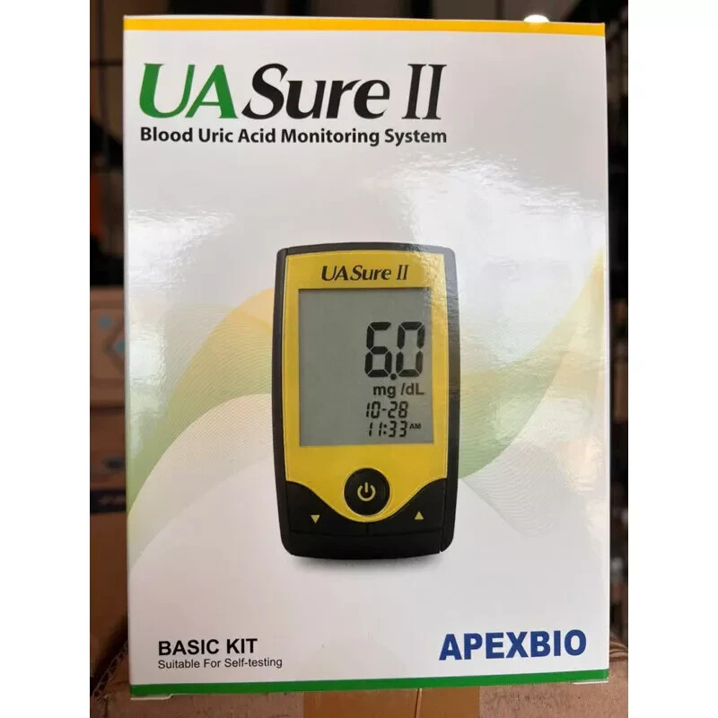 UASure II Uric Acid Meter Test Kit Uric Acid Gout (Tool & Test Strips ...