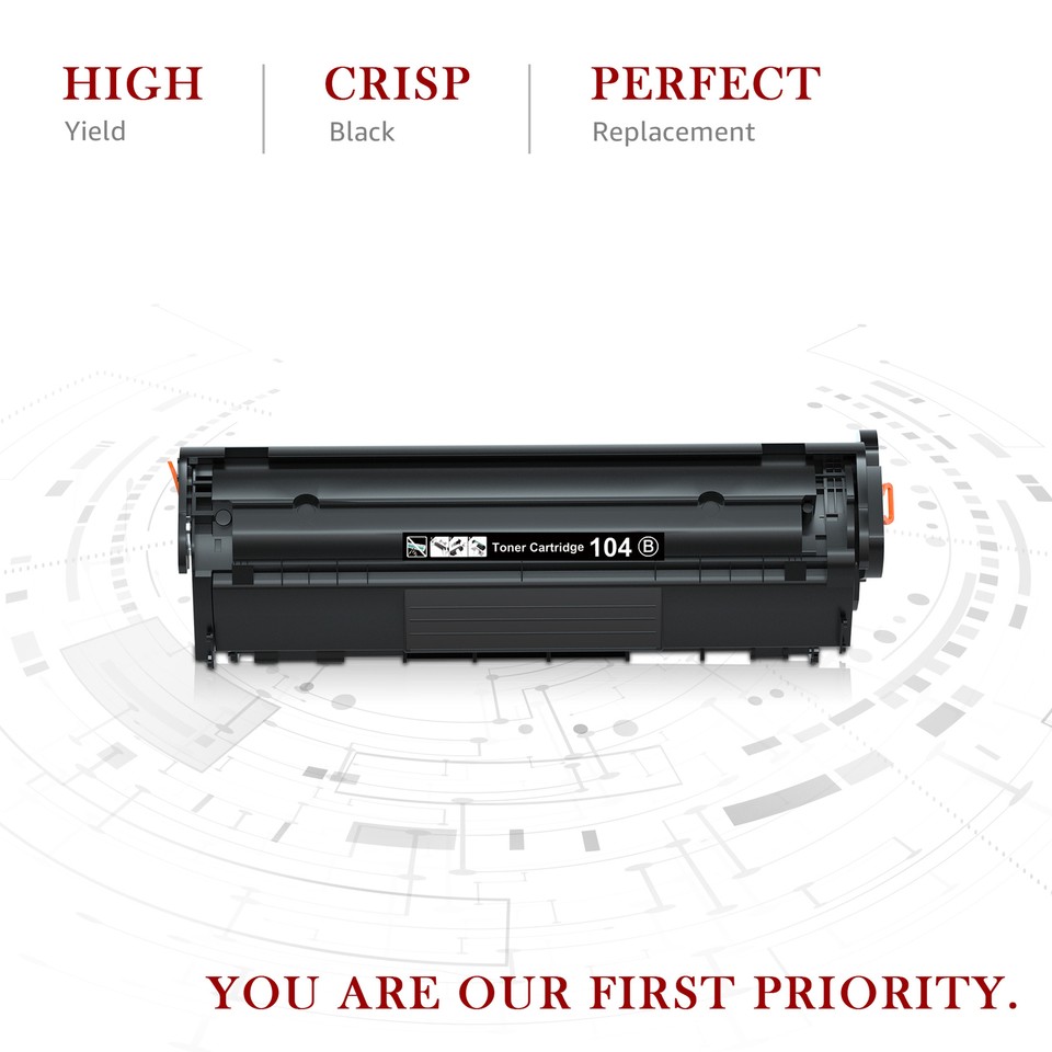 2PK Toner Replacement For Canon 104 FX9 FX10 ImageClass MF4350D MF4150 ...