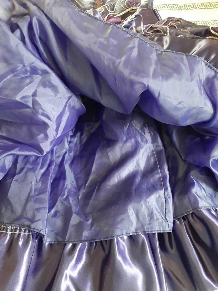 Princess Kloset Purple Taffeta Sparkle Sequin Rosette Pageant Party ...