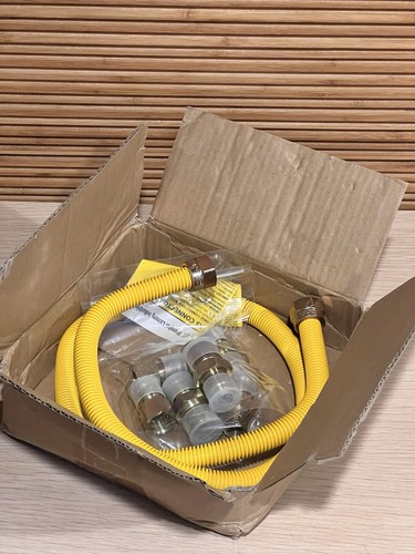 48" Dryer Gas Line Kit for Stove Water Heater 5/8" OD Stainless Steel ...