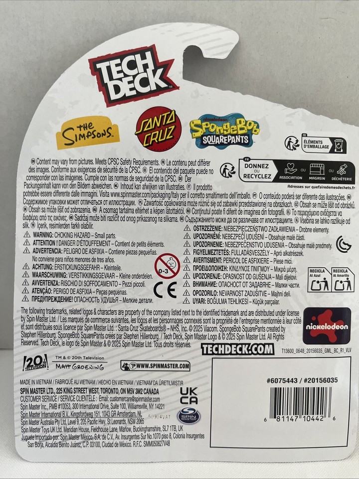 2025 TECH DECK THE SIMPSONS SANTA CRUZ MAGGIE FINGER BOARD 5/7 | eBay