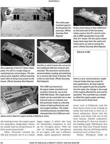 How To Rebuild & Modify Chevy 348 409 "W" Engines Manual Chevrolet Book ...