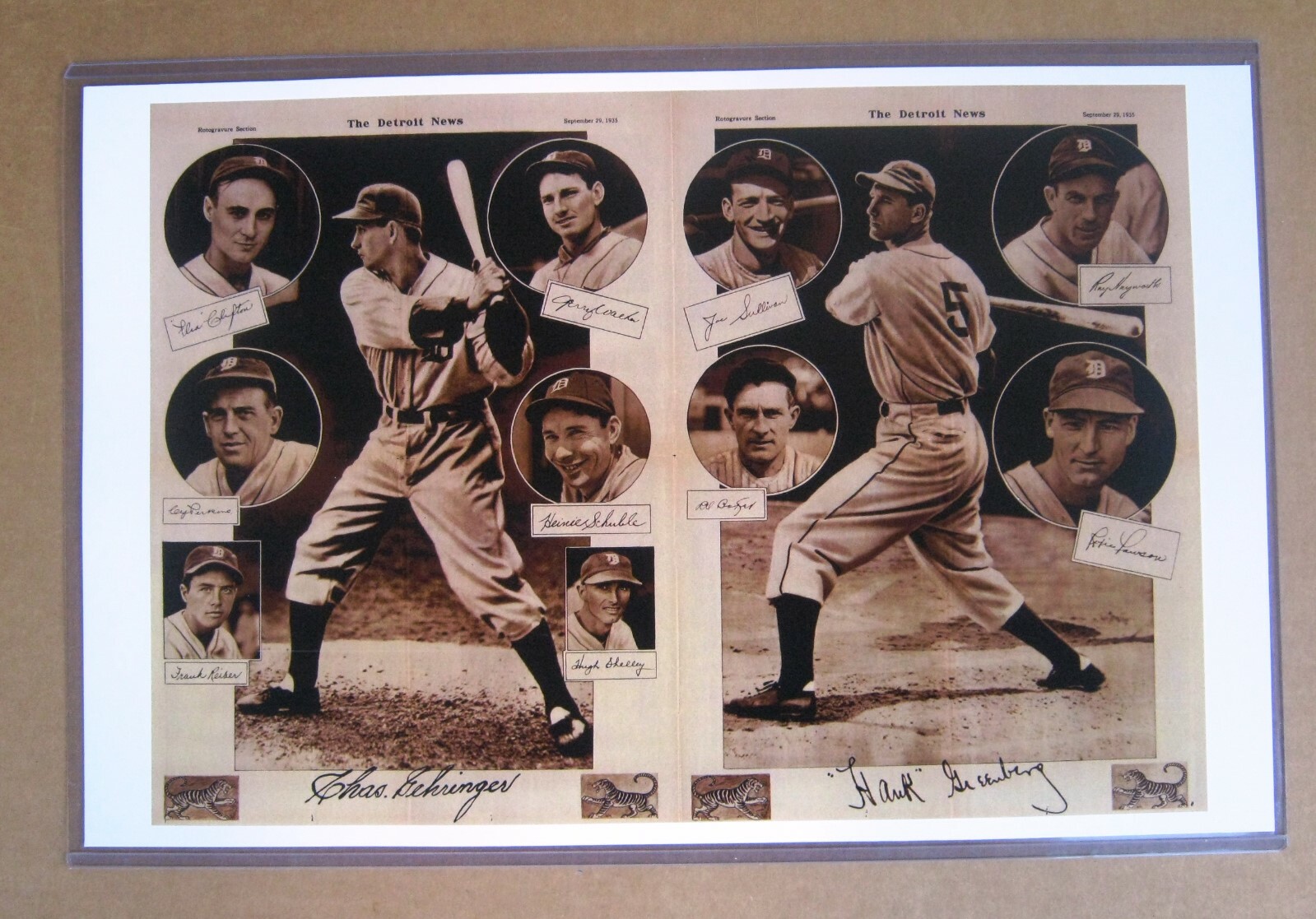 1935 World Series Detroit Tigers vs Chicago Cubs Detroit News 4 sheets ...