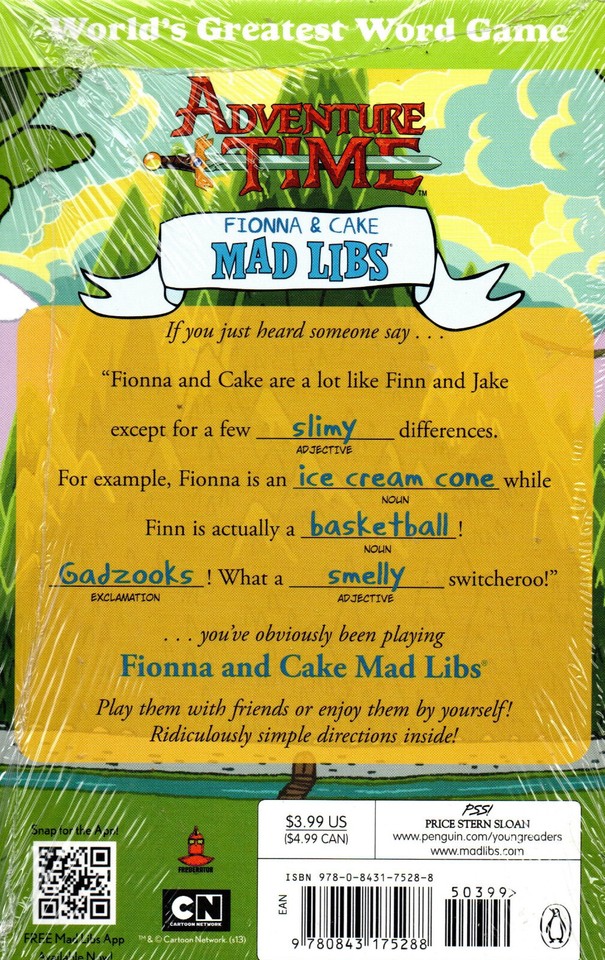 Fionna and Cake Mad Libs (Adventure Time) - Paperback -New ...