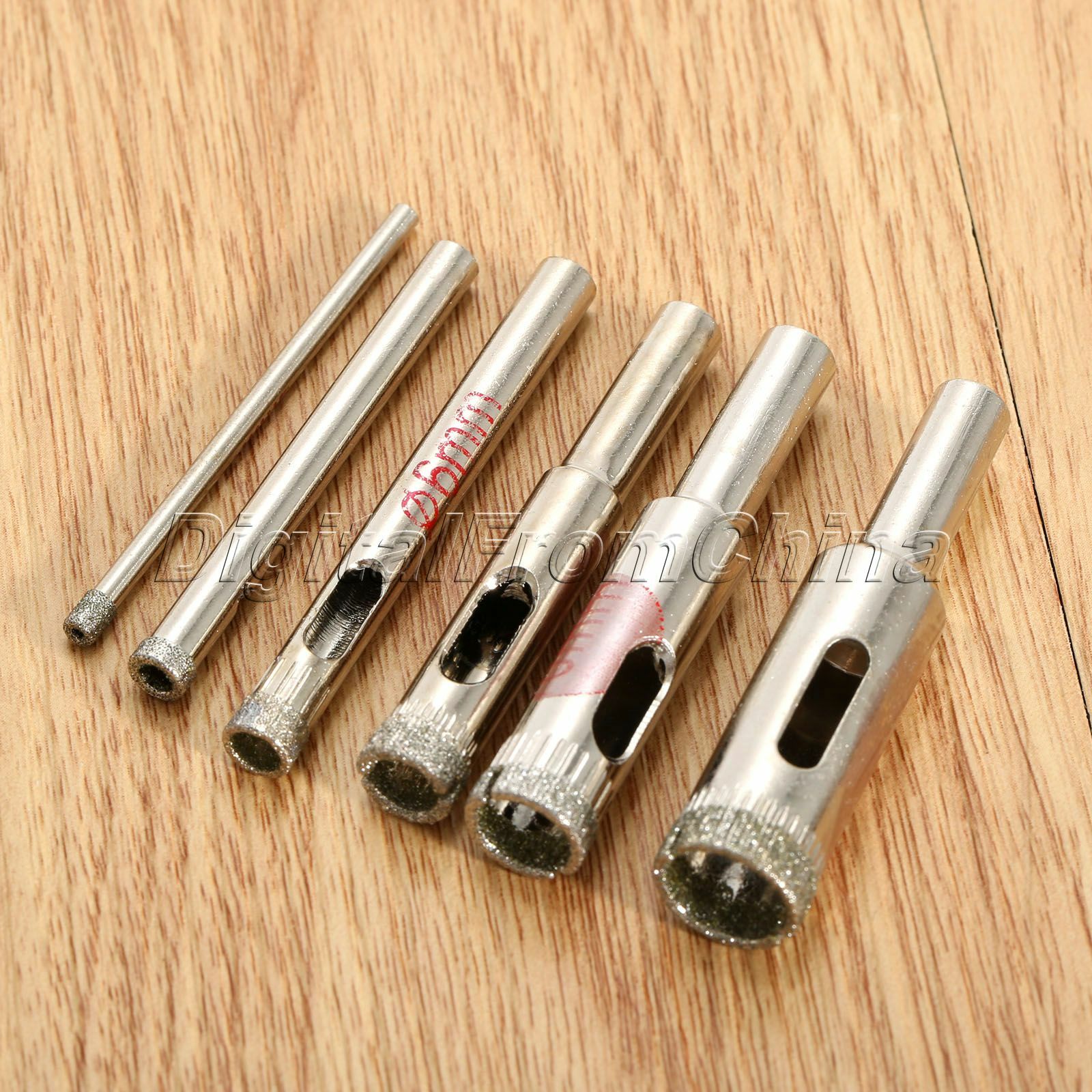 5Pcs 3-12mm Diamond Hole Saw Tile Ceramic Glass Porcelain Marble Drill ...