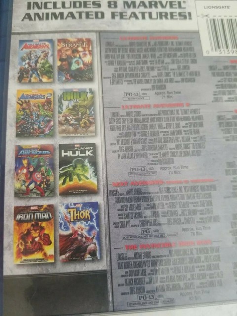 Marvel Animated Features 8-film Complete Collection (Blu-ray) for sale ...