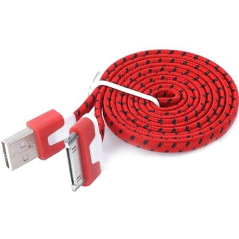 3FT Flat Braided USB data Sync power cord Charger Cable for iPhone 3G ...