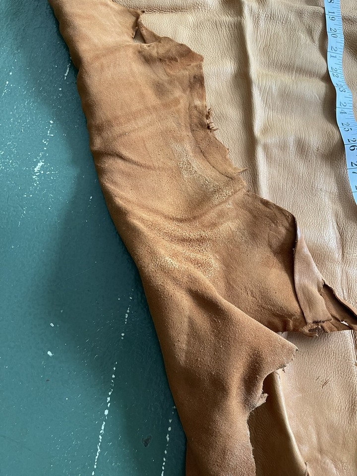 RUST COWHIDE Leather /suede Hide for Native Crafts Buckskins Rifle Case ...