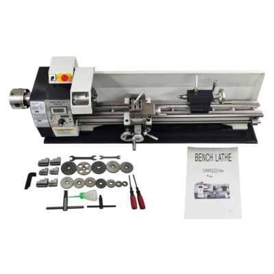 WM210V Precision Metal Bench Lathe Inch Thread Brushless Motor Double ...