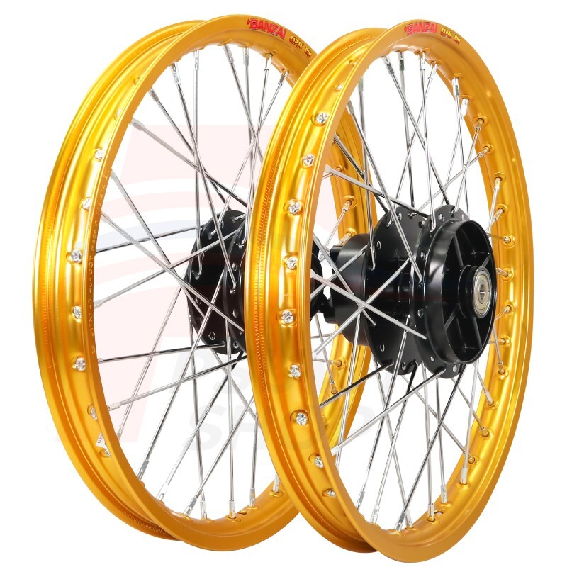 Wheel Rim Complete Set For GROM-125 MSX-125 2013-20 Gold &Black Hub&JT ...