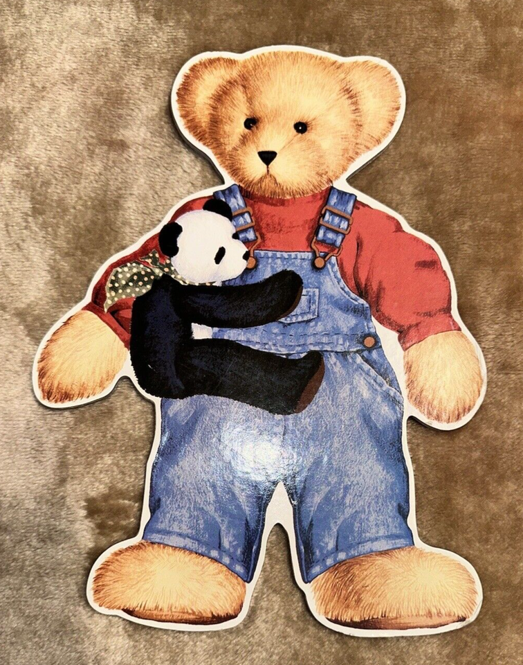 Daisy Kingdom Blue Jean Teddy Bear Room Decor Decorations Wall Art 6 ...