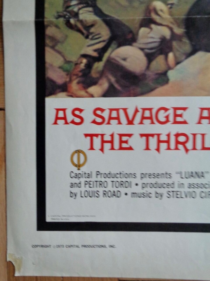 LUANA one sheet movie poster 27x41 style A MAI CHEN FRANK FRAZETTA Art ...