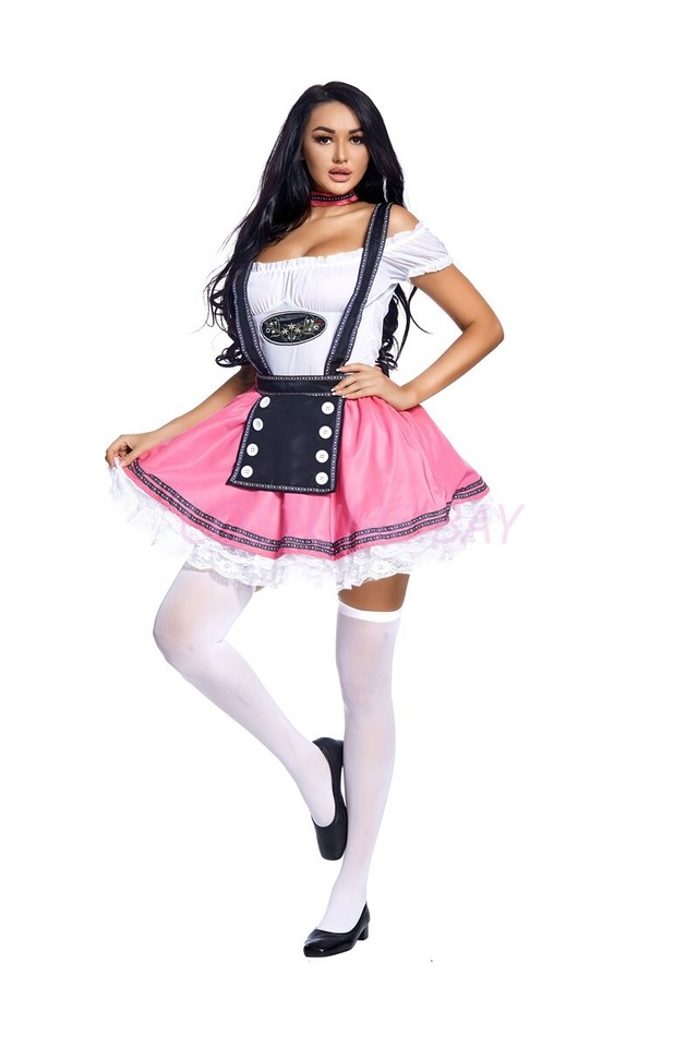 Oktoberfest Beer Girl Costume Octoberfest German Bavarian Wench Maid ...