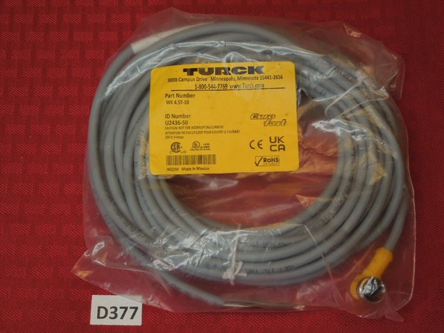 Turck Elektronik WK 4.5t-10 U2436-50 EUROFAST Molded CORDSET for sale ...