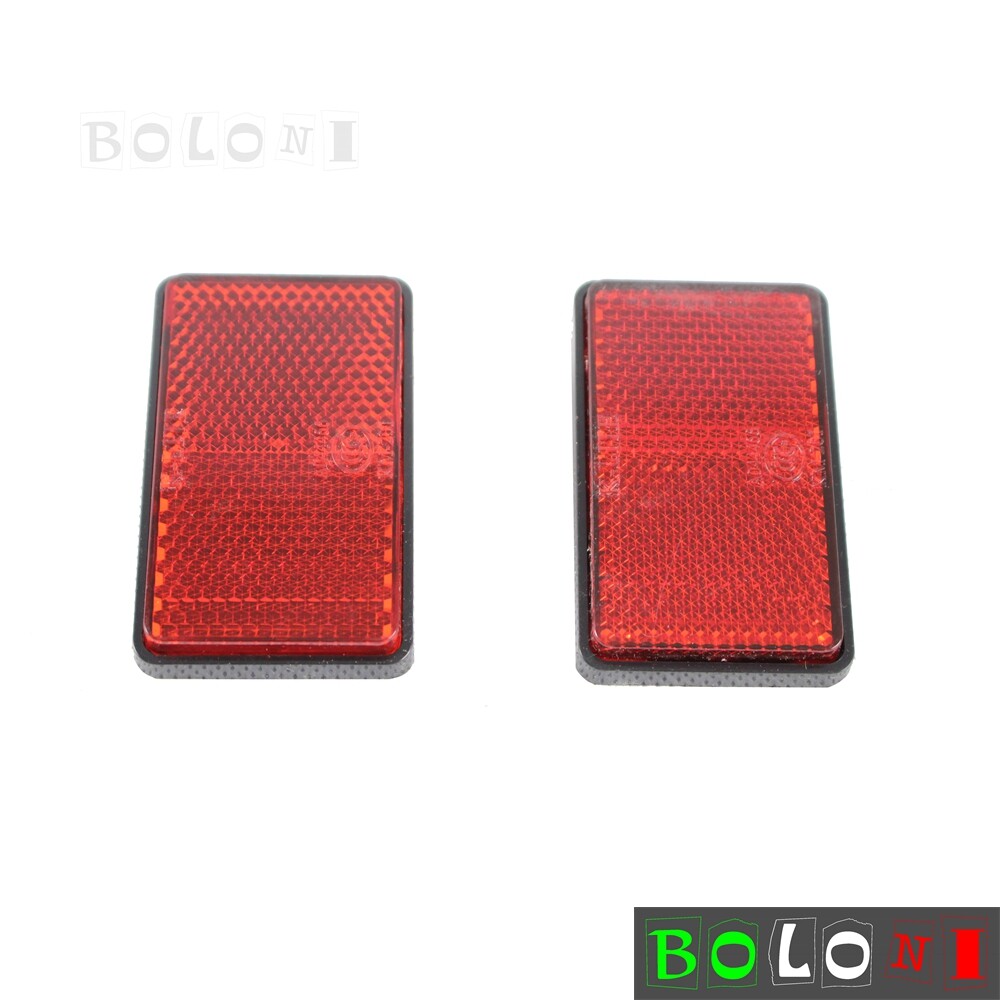Red ECE/SAE Square Reflector Universal For Dirt Bike Motorcycles ...