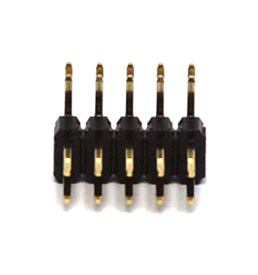 100pc Male Pin Header Right Angle 90° Dual Row 2x5P 2x5 10P * 2.54mm ...