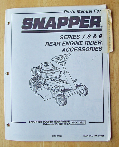 Original Snapper Series 7 8 9 Rear Engine Rider Accessories Parts ...