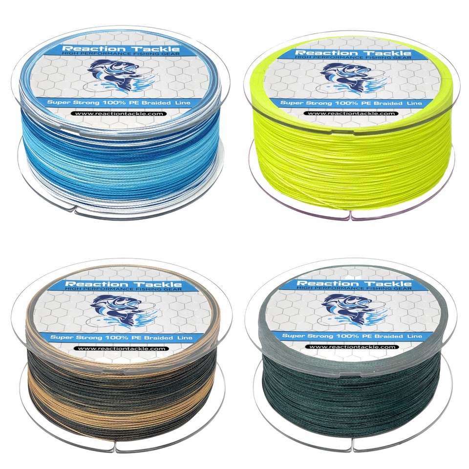 Reaction Tackle Braided Fishing Line- Various Sizes and Colors | eBay