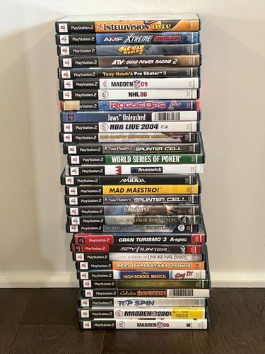 Lot of 30 PlayStation 2 PS2 Games Bundle Untested Pac-Man Mad Maestro ...