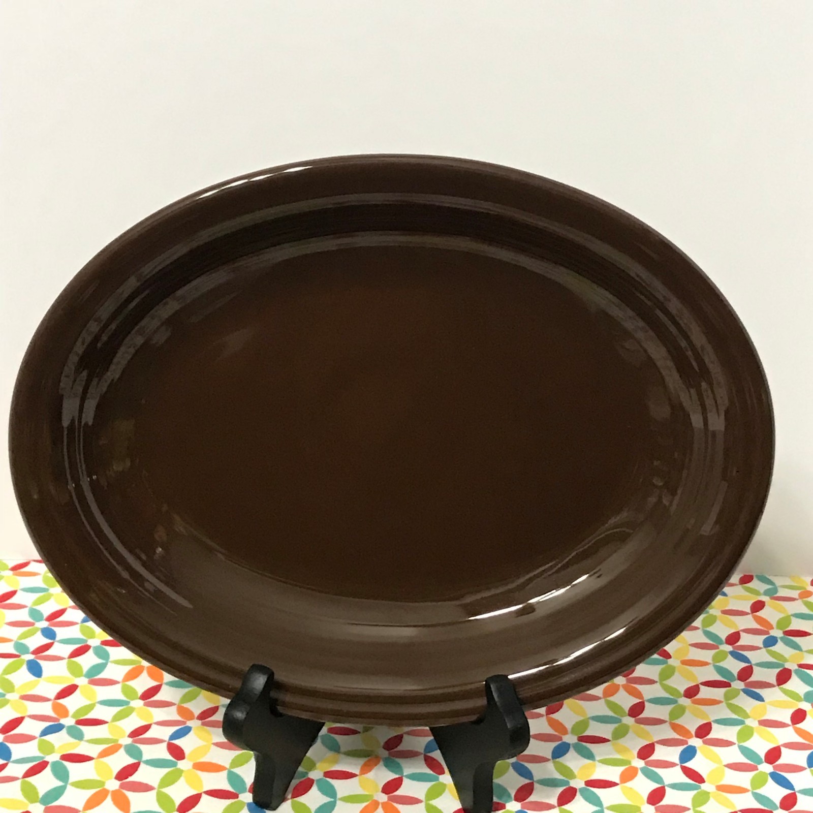 Fiestaware Chocolate Medium Platter Fiesta Retired Brown Oval Serving ...