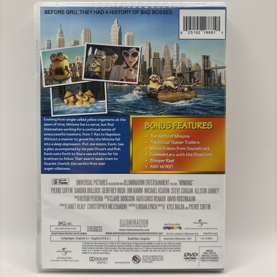 Minions (PG, DVD, 2015) As New Region 4 Animation Family | eBay