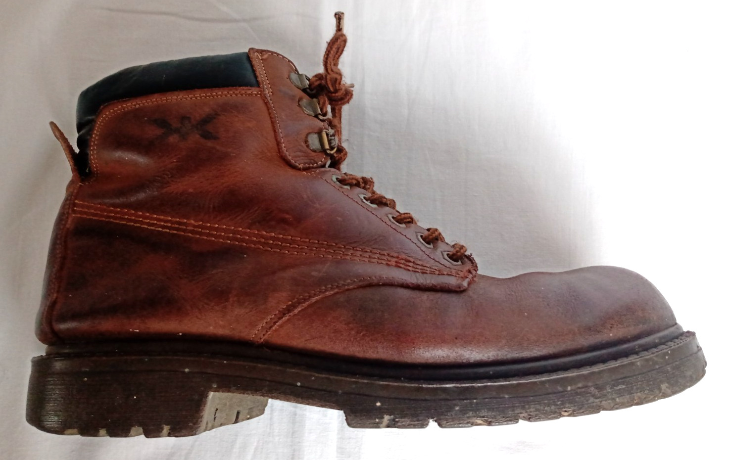 Used Unbranded Men's Brown Leather Lace Up Boots UK 10 US 11 EU44 | eBay UK