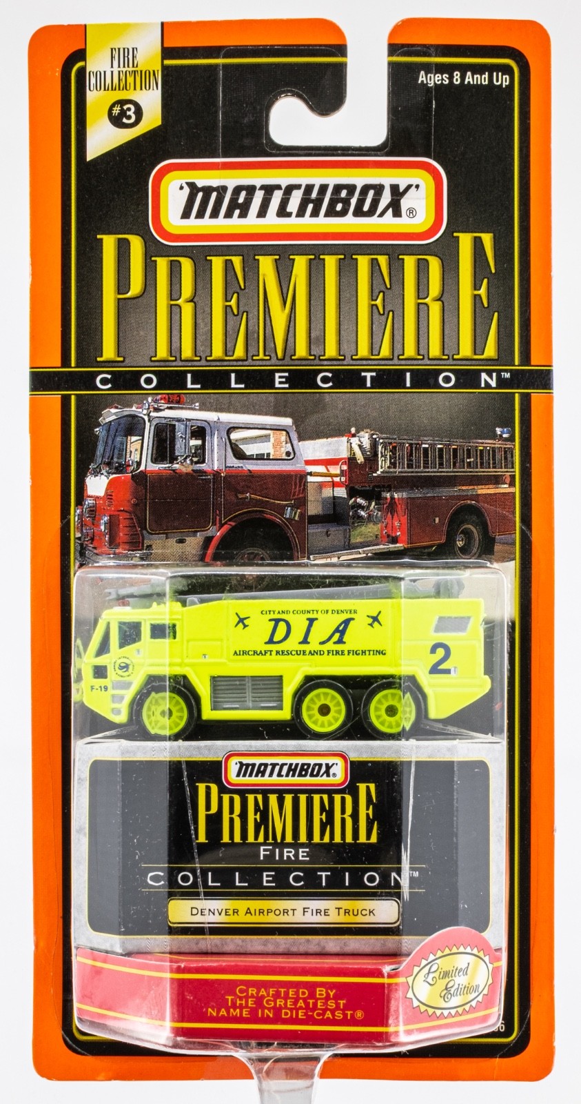 1999 Matchbox Premiere #3 Denver Airport Fire Truck SAFETY YELLOW | DIA ...