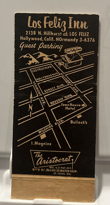 Los Feliz Inn on Hillhurst Hollywood Los Angeles Vintage Matchbook ...