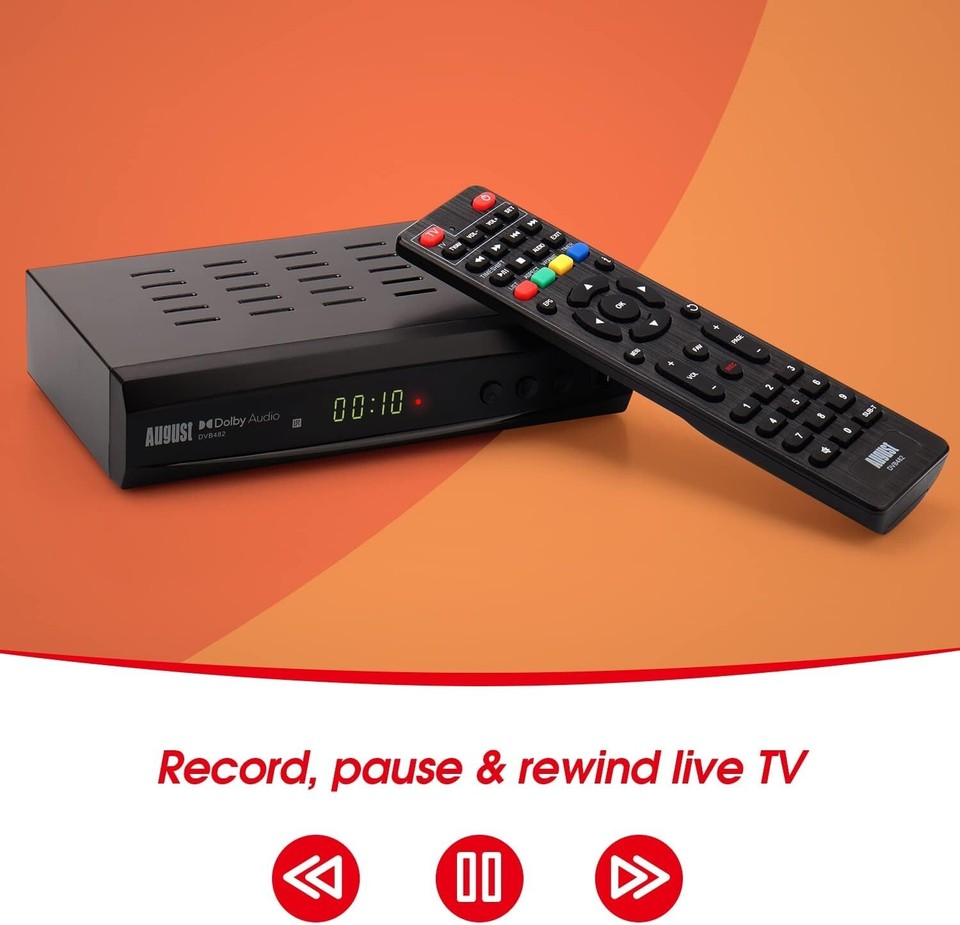 Freeview Set Top Box Recorder - August Dvb482 - Watch And Record Live ...