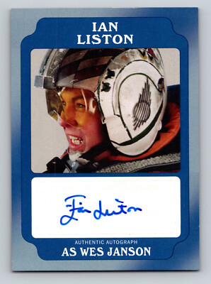 2016 Topps Star Wars Rogue One Ian Liston as Wes Janson 24/25 Blue Auto ...