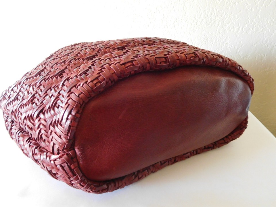 New Uniquely Crafted by Artisans In India Basket Weave Leather Handbag ...