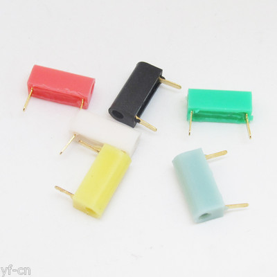 100sets 5 colors Horizontal Straight PCB 2mm Banana Female Jack Test ...