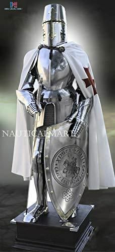 Medieval Knight Templar Plates Armor Suit Battle ready full Size armor ...