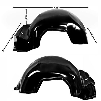 1965 Impala Front Inner Fender Skirt Pair Right & Left Side EDP Steel ...