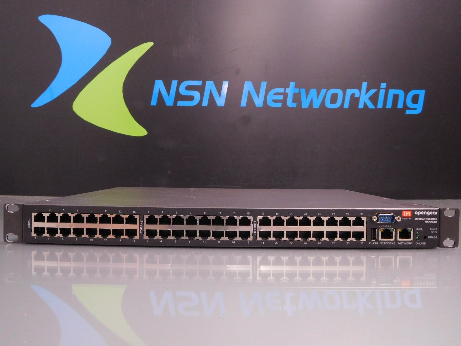 Opengear IM4216-34-DAC-X2-G 16-Port Console Server Terminal w/ 32-Port ...