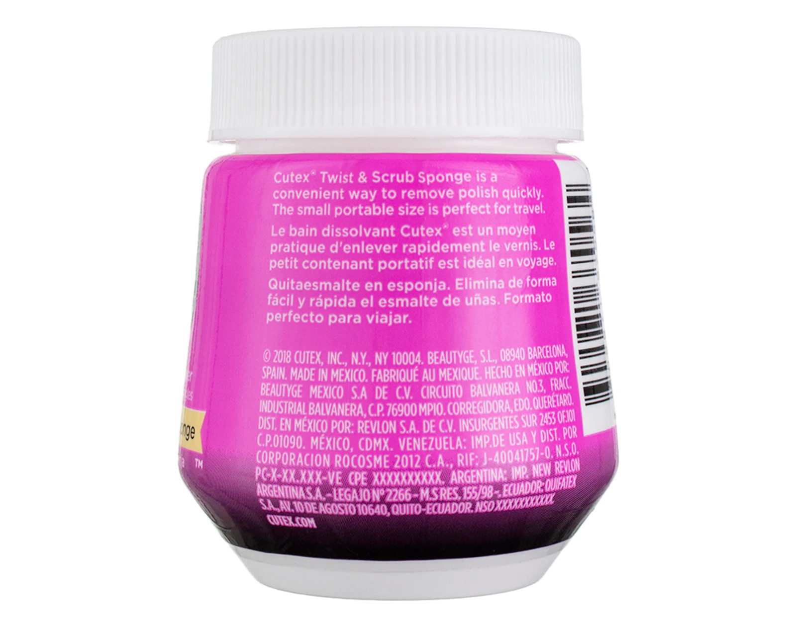 Cutex Nail Polish Remover Twist & Scrub Sponge, 1.75 Oz. - Pack of 4 | eBay