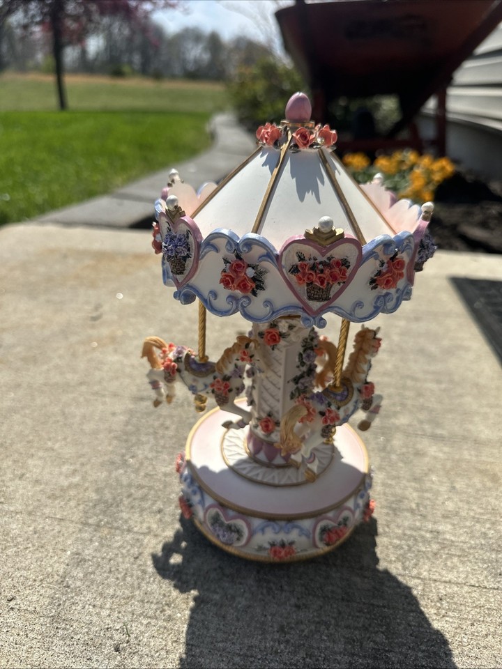 Vintage Victorian Large Musical Carousel Horse Works | eBay