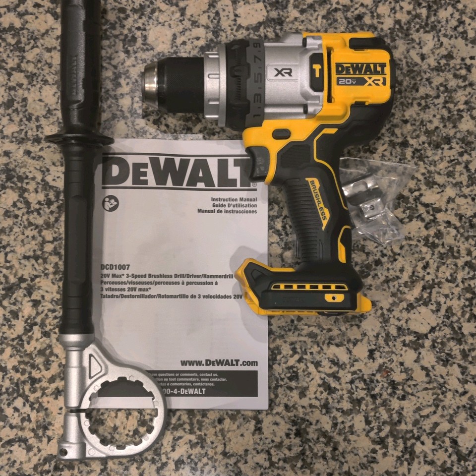 NEW - DeWalt DCD1007B 20V 1/2" HEAVY DUTY Compact Hammer Drill & 13 ...