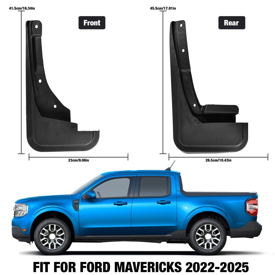 Mud Flaps for Ford Maverick 2022-25 Splash Guards Mudguard No Drilling ...