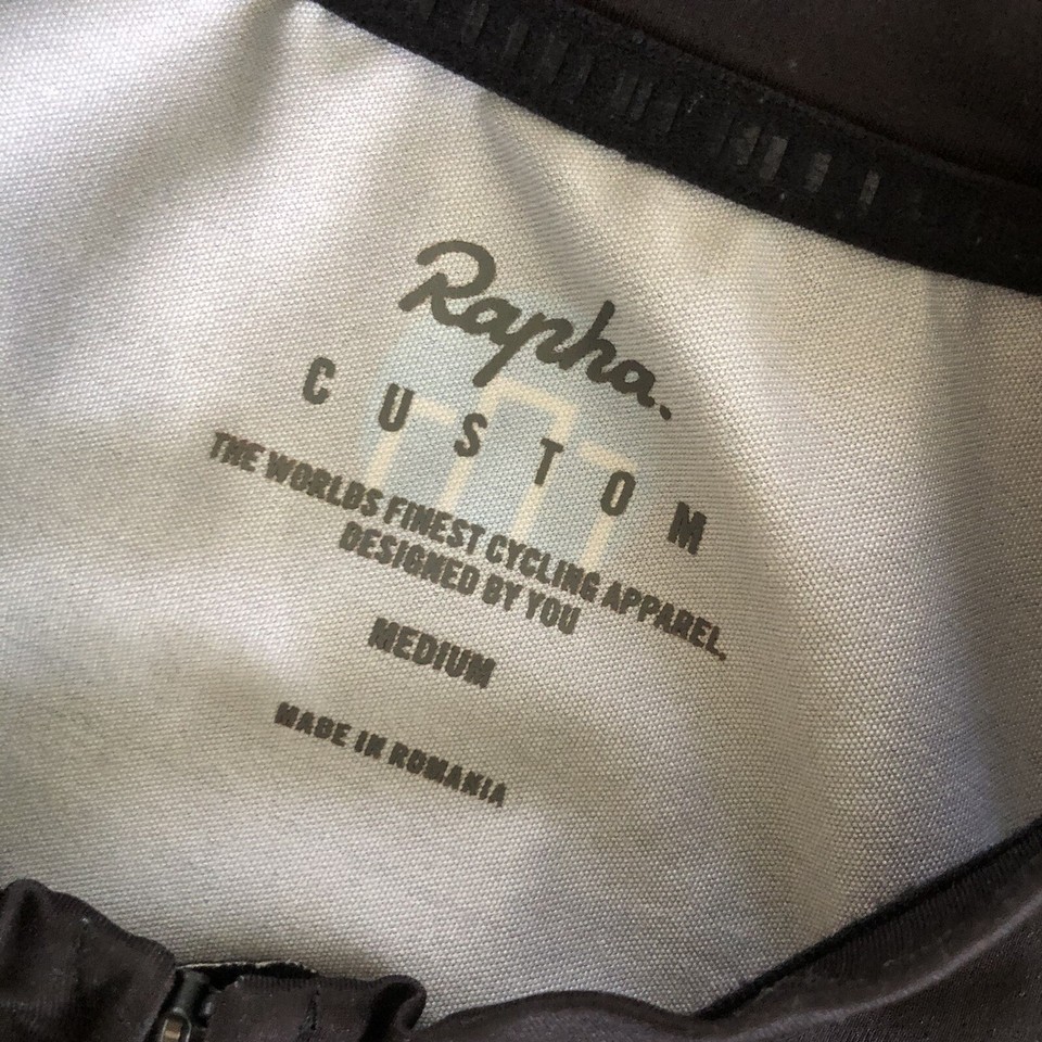 Rapha Mens Custom Midweight Race Cycling Jersey size Medium Full-Zip Black | eBay