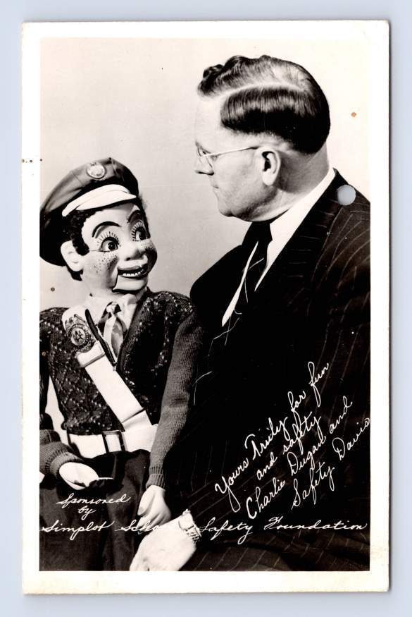 Fred Maher Ventriloquist Dummy "Simplot School Safety" RPPC Vintage ...