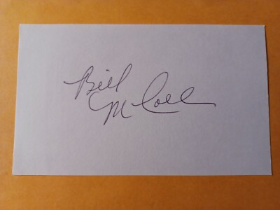Bill McColl Signed Index Card - Bears, Stanford, CHOF - D | eBay