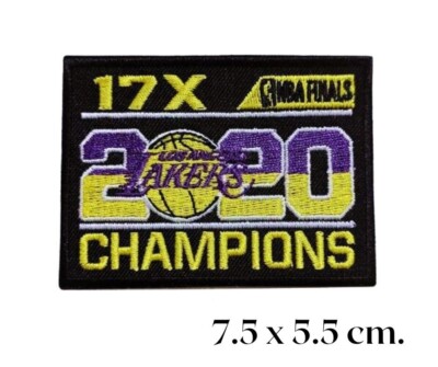 LA Lakers Finals Champions2020 7.5x5.5cm Patches Logos Iron, sew on ...