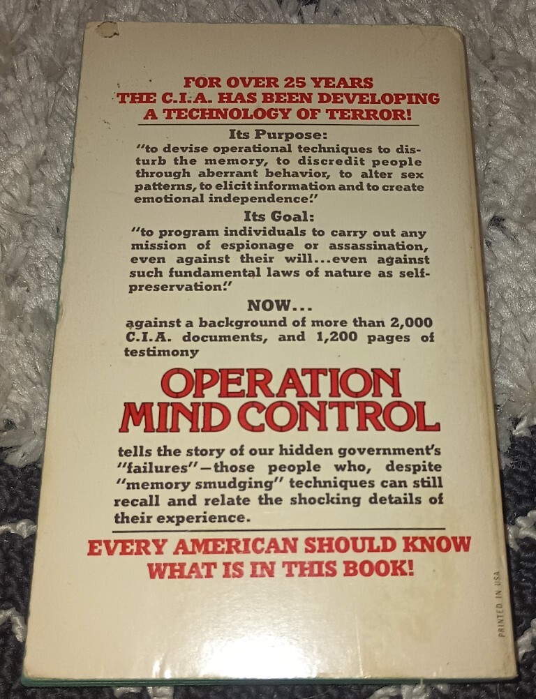 Operation Mind Control Walter Bowart 1st Printing Conspiracy Theory Pb ...