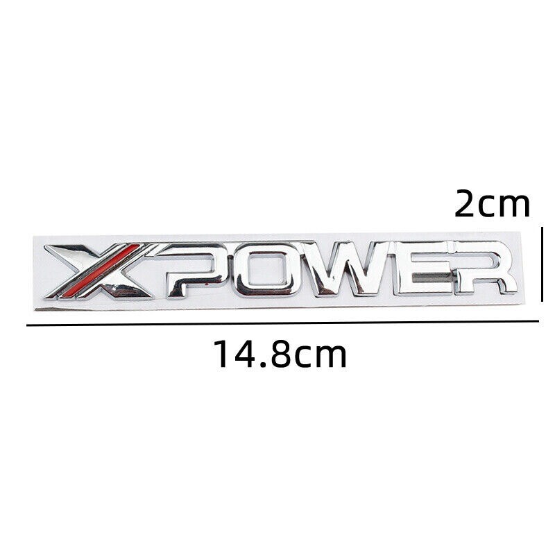1pc Metal Silver XPower Emblem Car Fender Rear Trunk Badge Nameplate ...