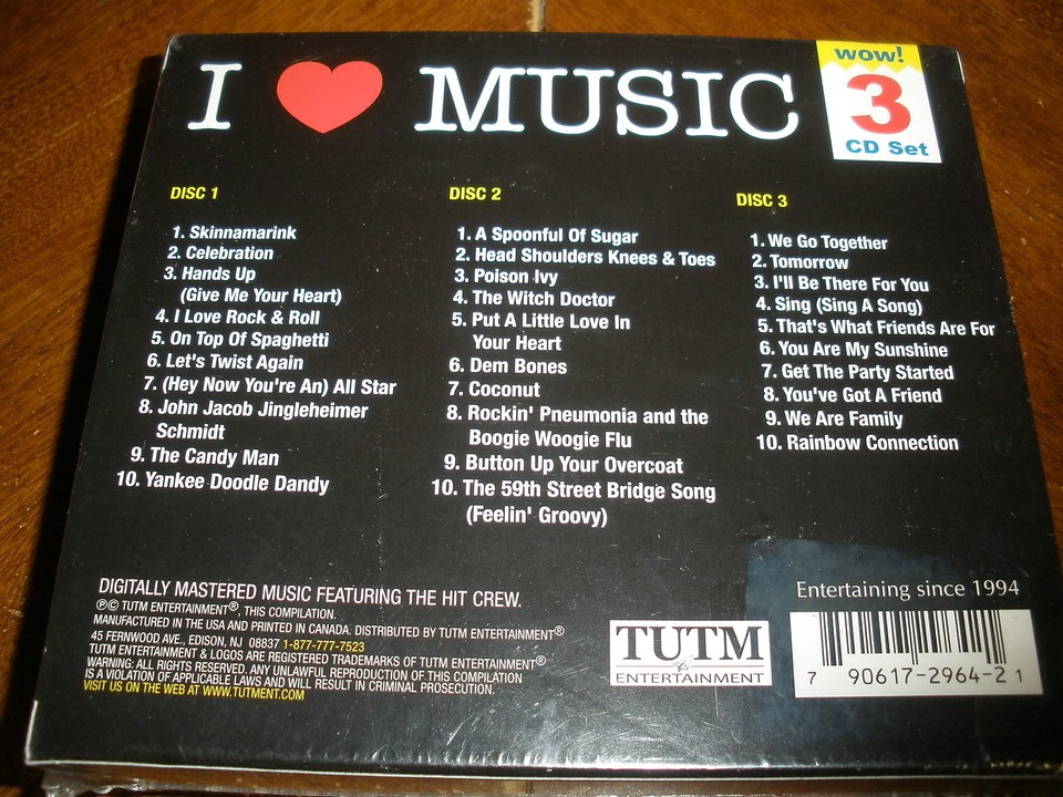 NEW I Love Music 3 CD box set kid's music | eBay