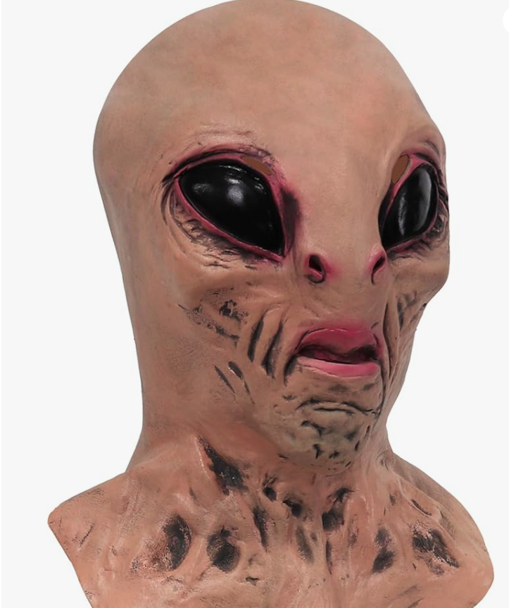 Alien Mask Scary Horrible Horror Magic Latex Costume Halloween Cosplay ...