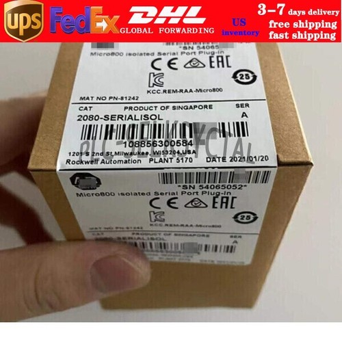 NEW SEALED Allen-Bradley 2080-SERIALISOL Micro800 Isolated Serial Port ...