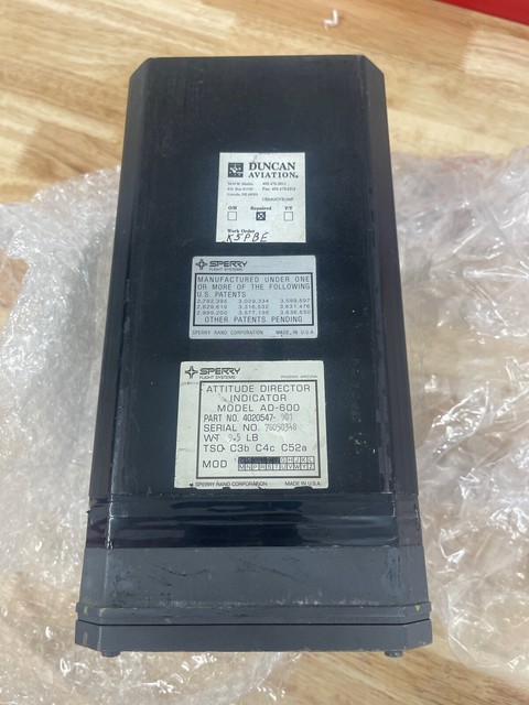 Sperry Ad600 Adi Attitude Director Indicator PN 4020547-906 for sale ...